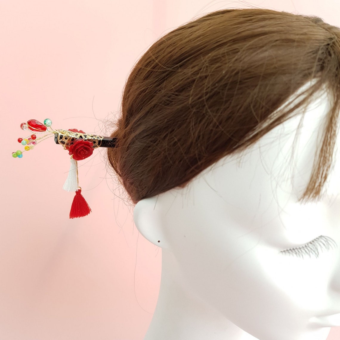 Binyeo Korean Traditional & Modern Hair Stick Accessory Red - Etsy