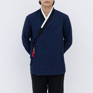 Hanbok Shirt for Men, Korean Modern Hanbok Top Jacket Casual Party ...