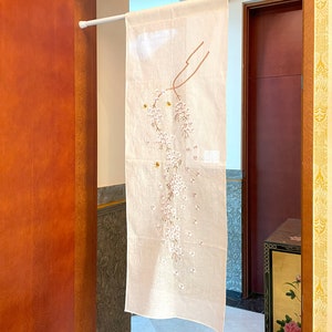 Korean Embroidery Hemp Curtain/ Korea Traditional Wall Deco, Korean ...
