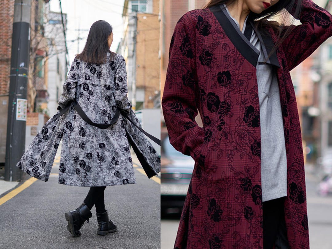 Hanbok Jacket Durumagi for Unisex, Korean Modern Hanbok Long Coat With ...