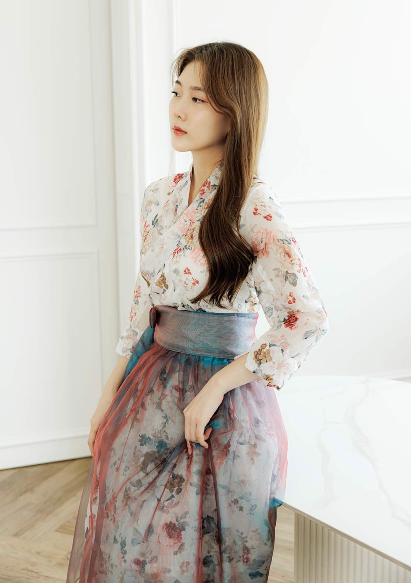 Hanbok Women Dress Korean Modern Hanbok Wrap Style See - Etsy