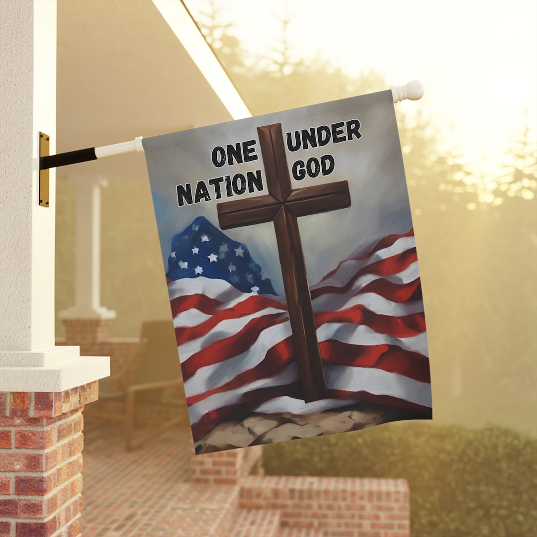 One Nation Under God Banner Flag - Etsy