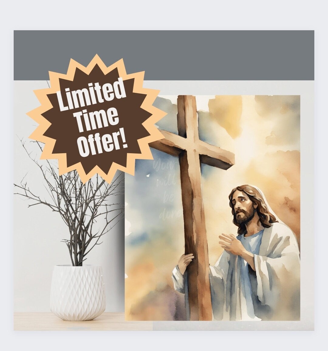 Your Will Be Done. Easter Christian Wall Art - Etsy