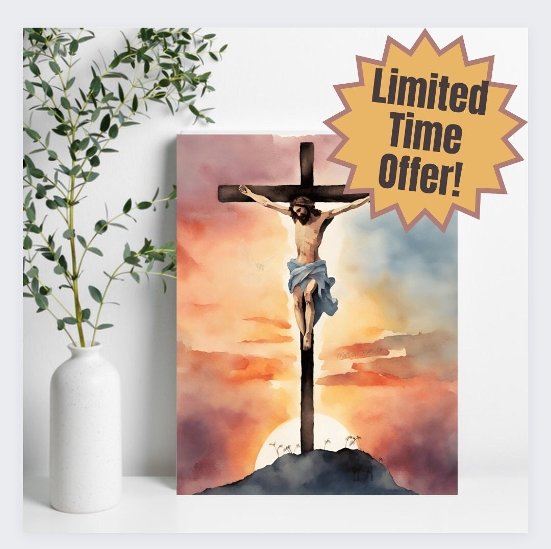 Jesus Crusified. Easter Christian Wall Art - Etsy