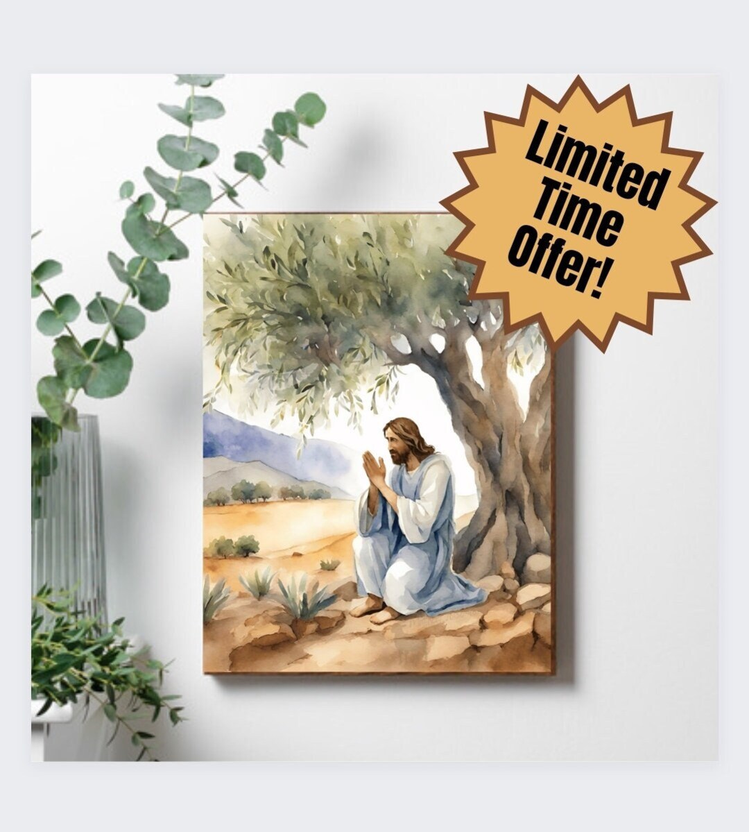 Jesus Wept at Gethsemane. Easter Christian Wall Art - Etsy