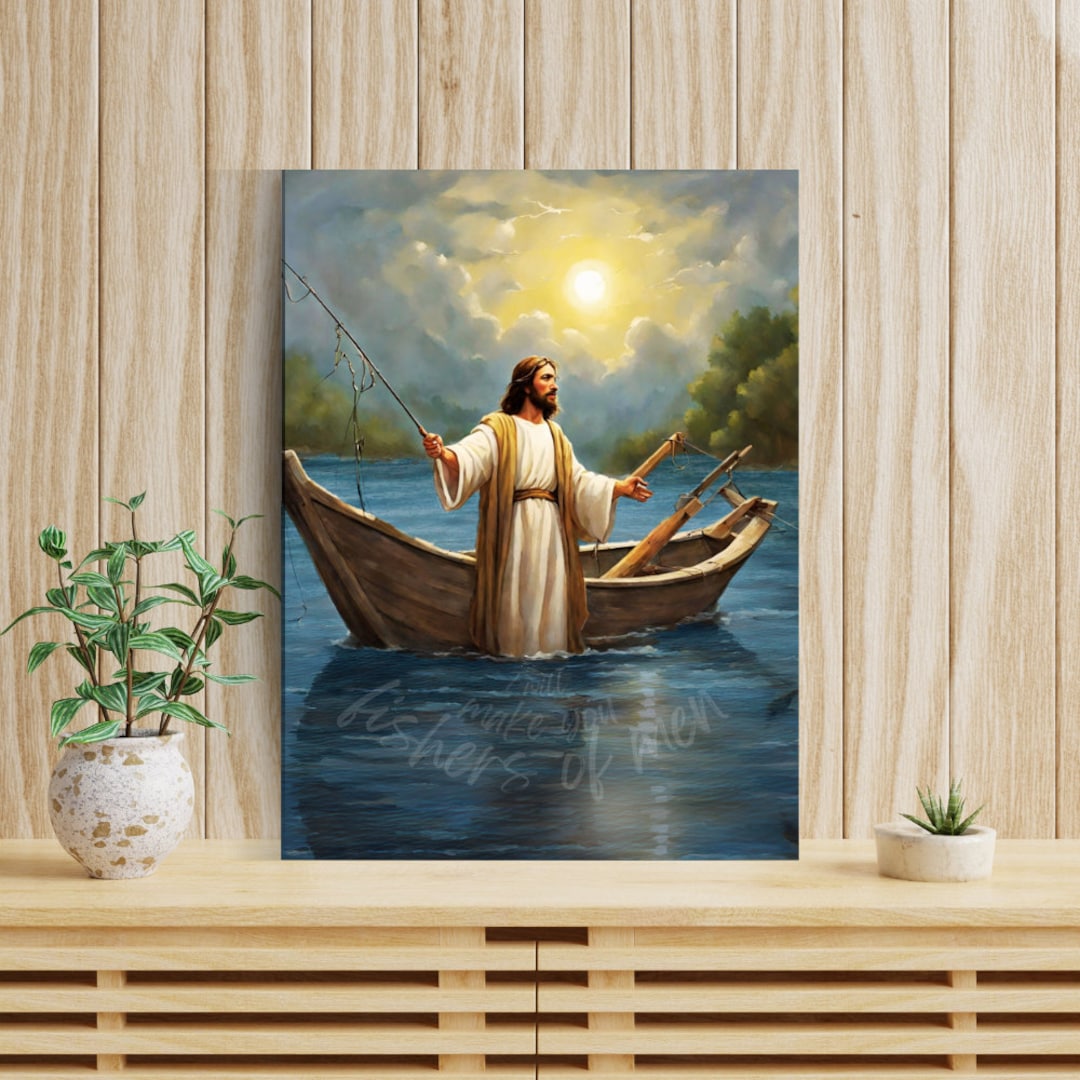 Church Wall Art Gift for Men Gift for Pastor Fisher of Men Jesus Wall ...