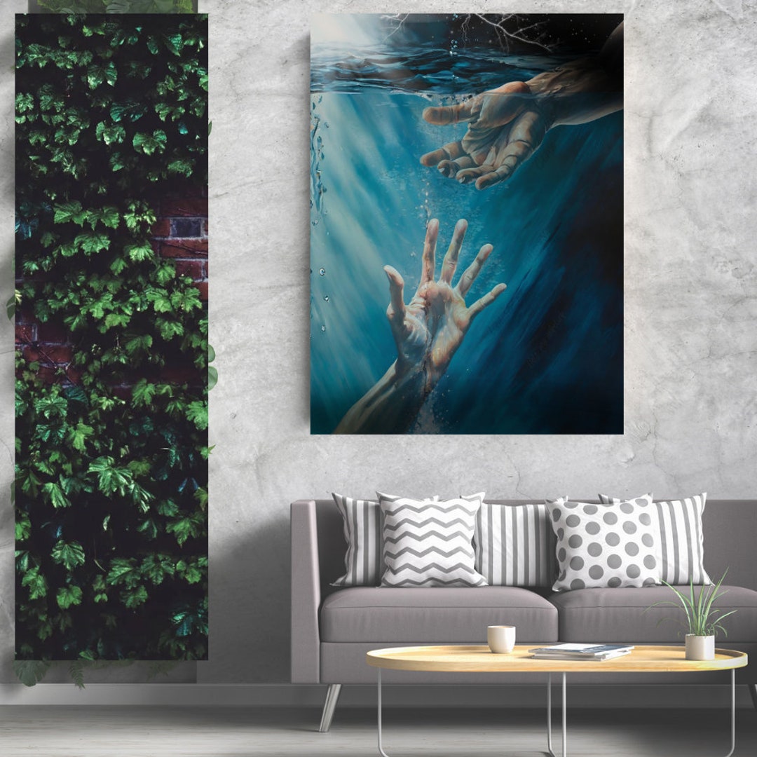 Jesus Save Me Hand of God Wall Art Gods Hand Come Follow Me Christian ...