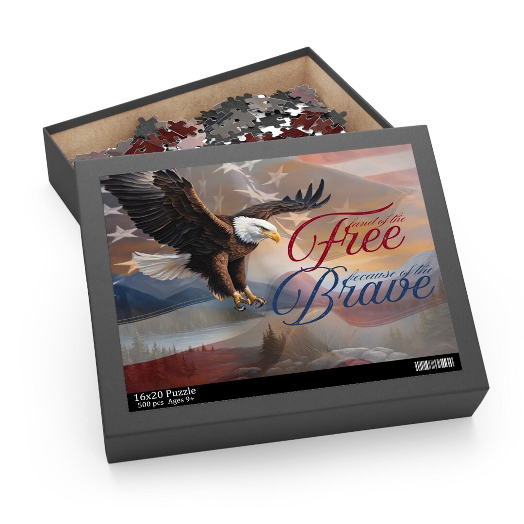 Patriotic Eagle American Flag Land of the Free Quote, 120, 252, 500 ...