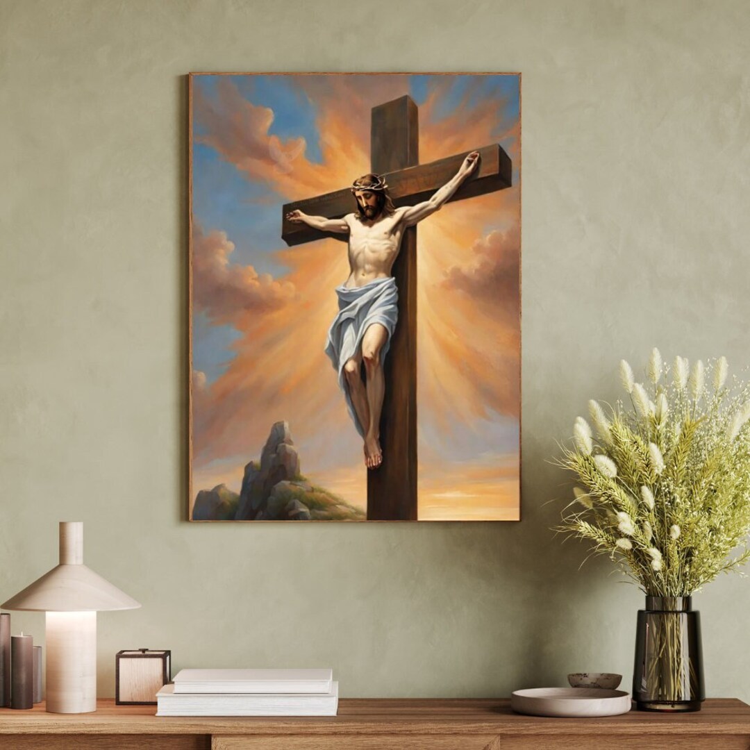 Easter Oil Painting Collection. the Crusifiction. Easter Church Decor ...