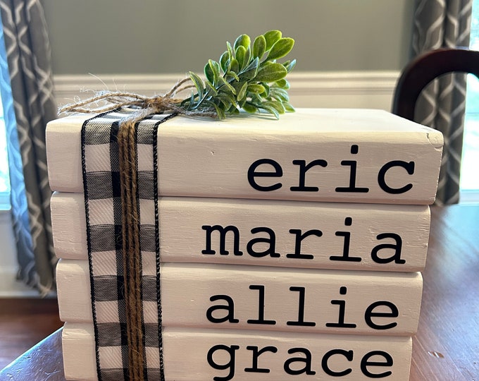 Personalized Wood Block Stack - Etsy