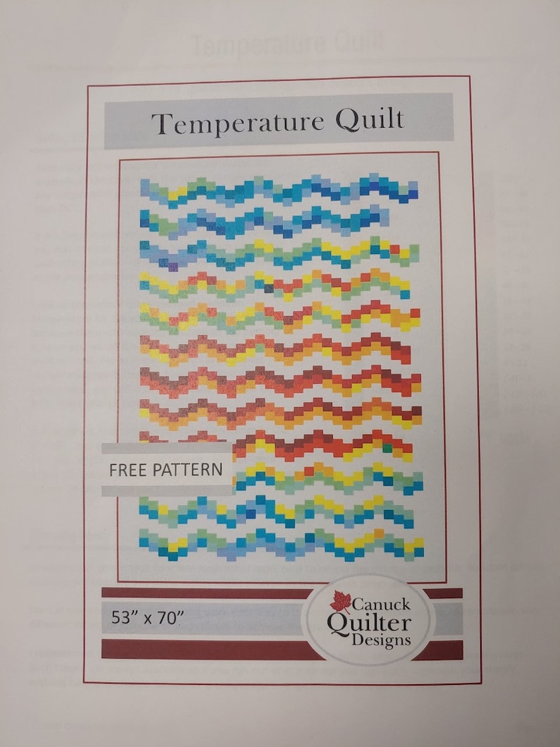 Grunge Temperature Quilt Kit - Etsy