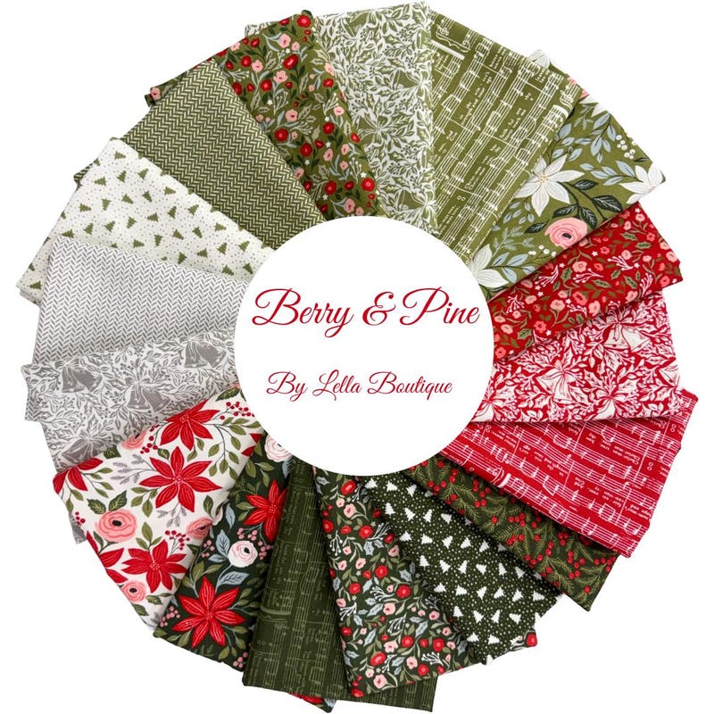 Berry Pine Moda Fabric - Etsy