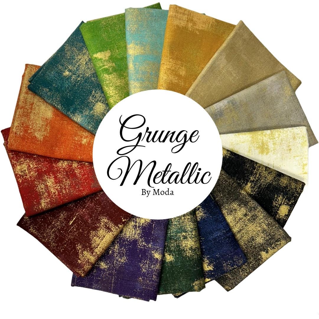 Grunge Metallic 9 Piece Bundle by Basic Grey - Moda Fabrics - Etsy
