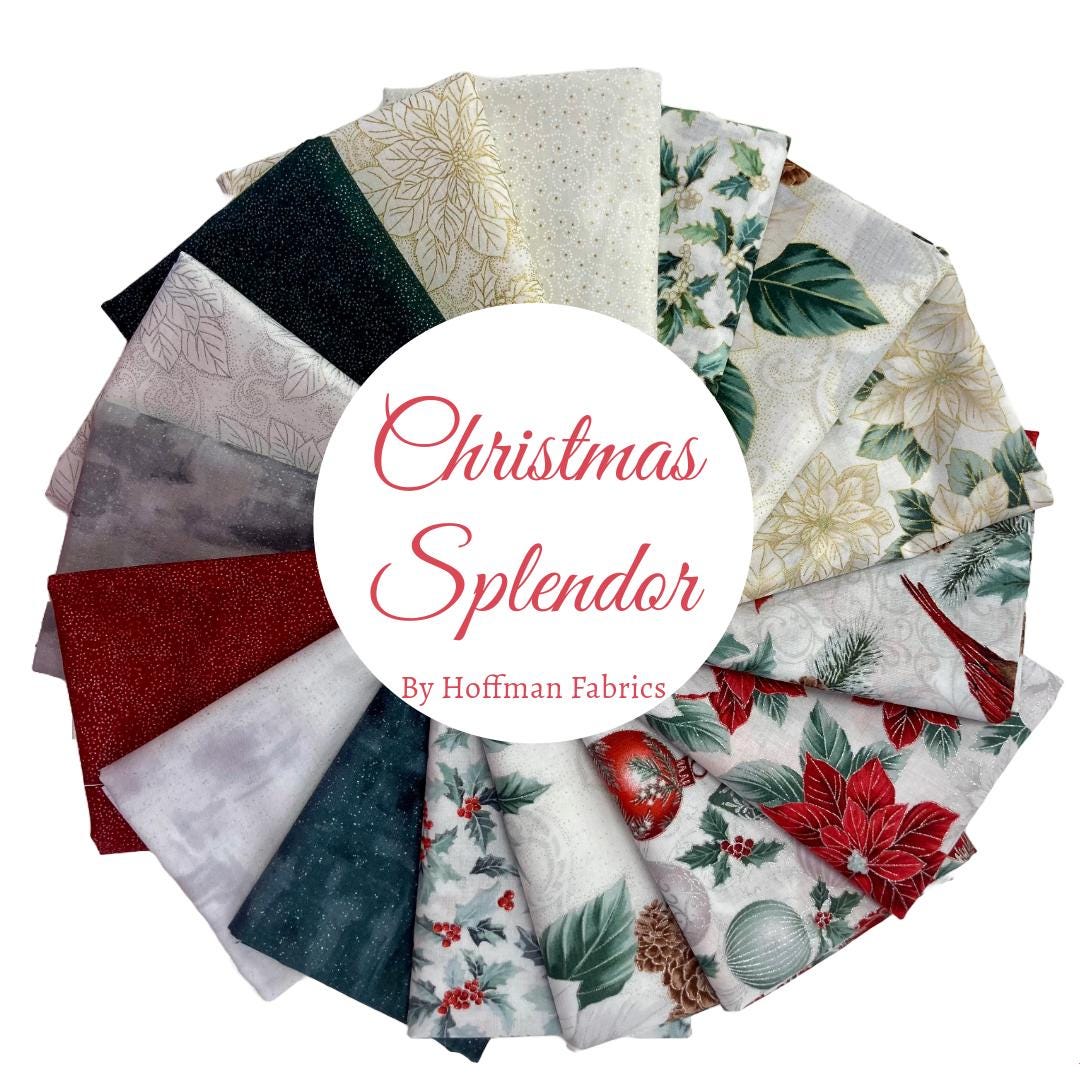 Christmas Splendor 16 Fat Quarter Bundle by Hoffman - Etsy