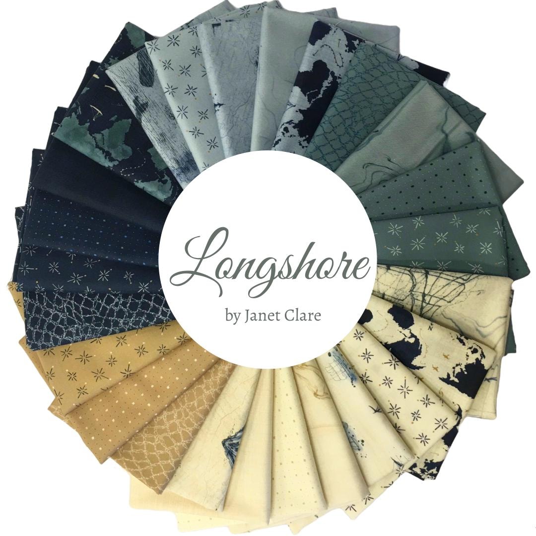 Longshore - 25 Fat Quarter Bundle by Janet Clare for Moda Fabrics - Etsy