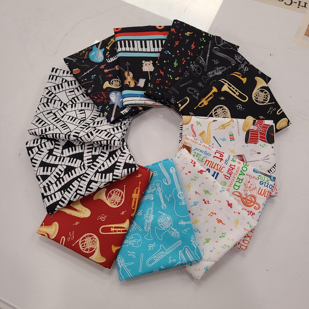 Making Music 12 Fat Quarter Bundle - Etsy