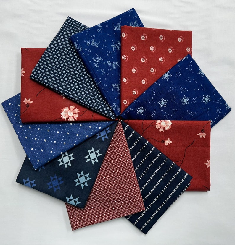 Red Starlight Gatherings 10 Fat Quarter Bundle - Etsy