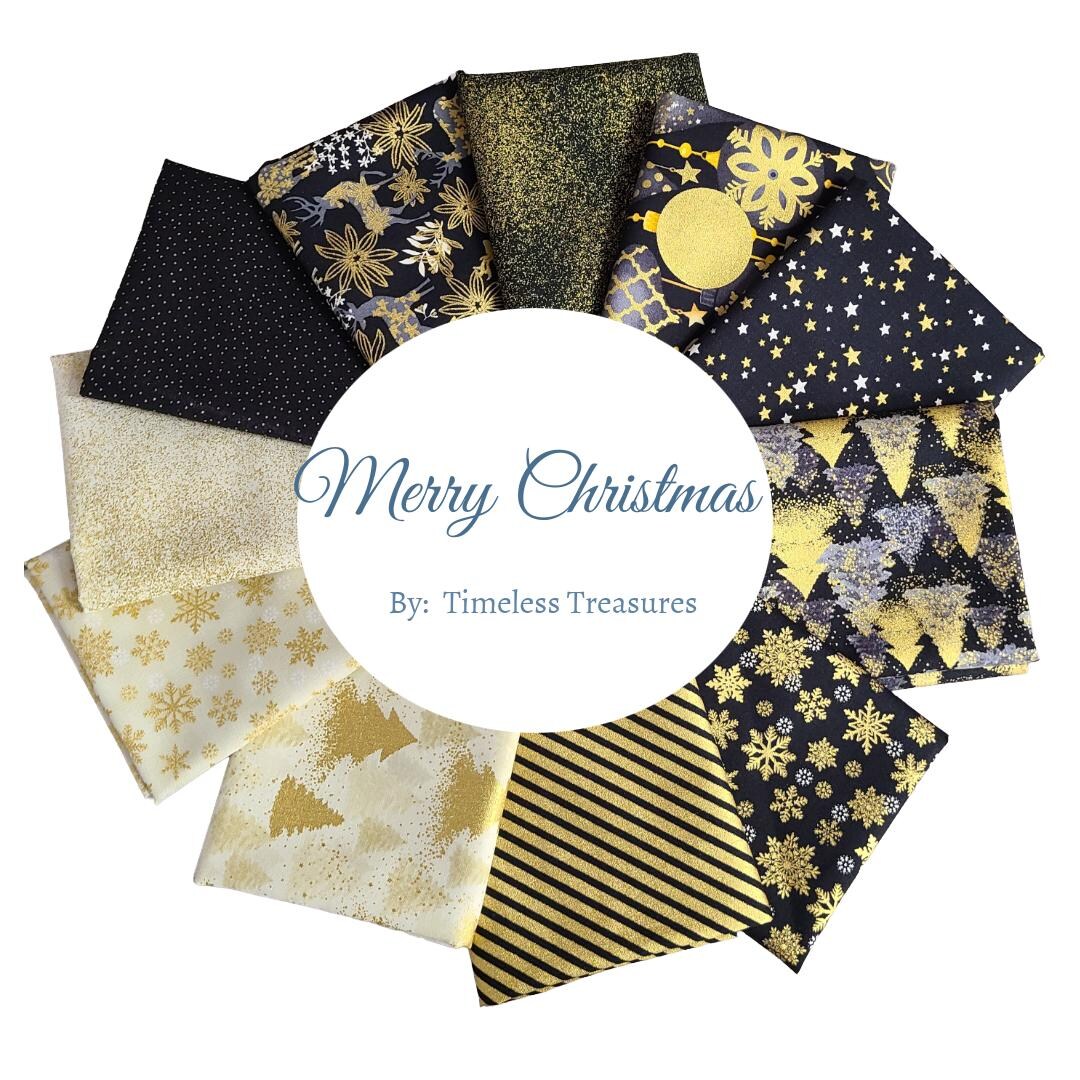 Merry Christmas - 11 Fat Quarter Bundle by Timeless Treasures - Etsy