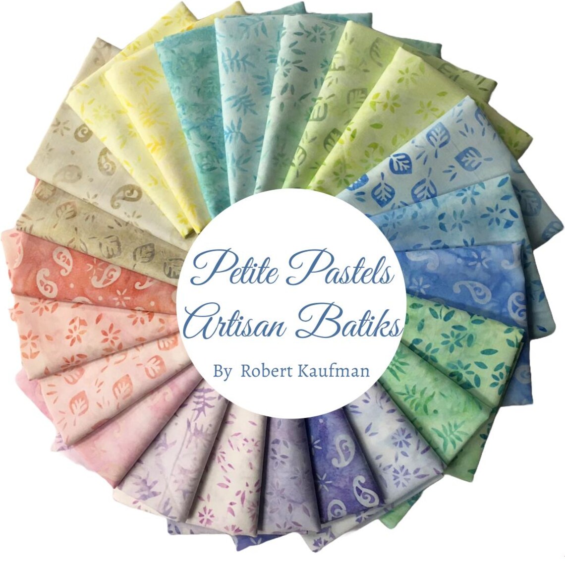 Petite Pastels Artisan Batiks 23 Fat Quarter Bundle Robert Kaufman ...
