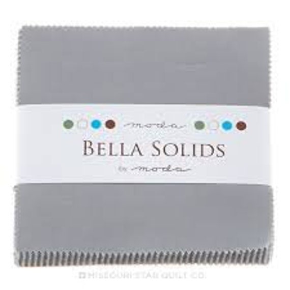 Bella Solids Charm Pack Steel Moda 9900PP 184 - Etsy