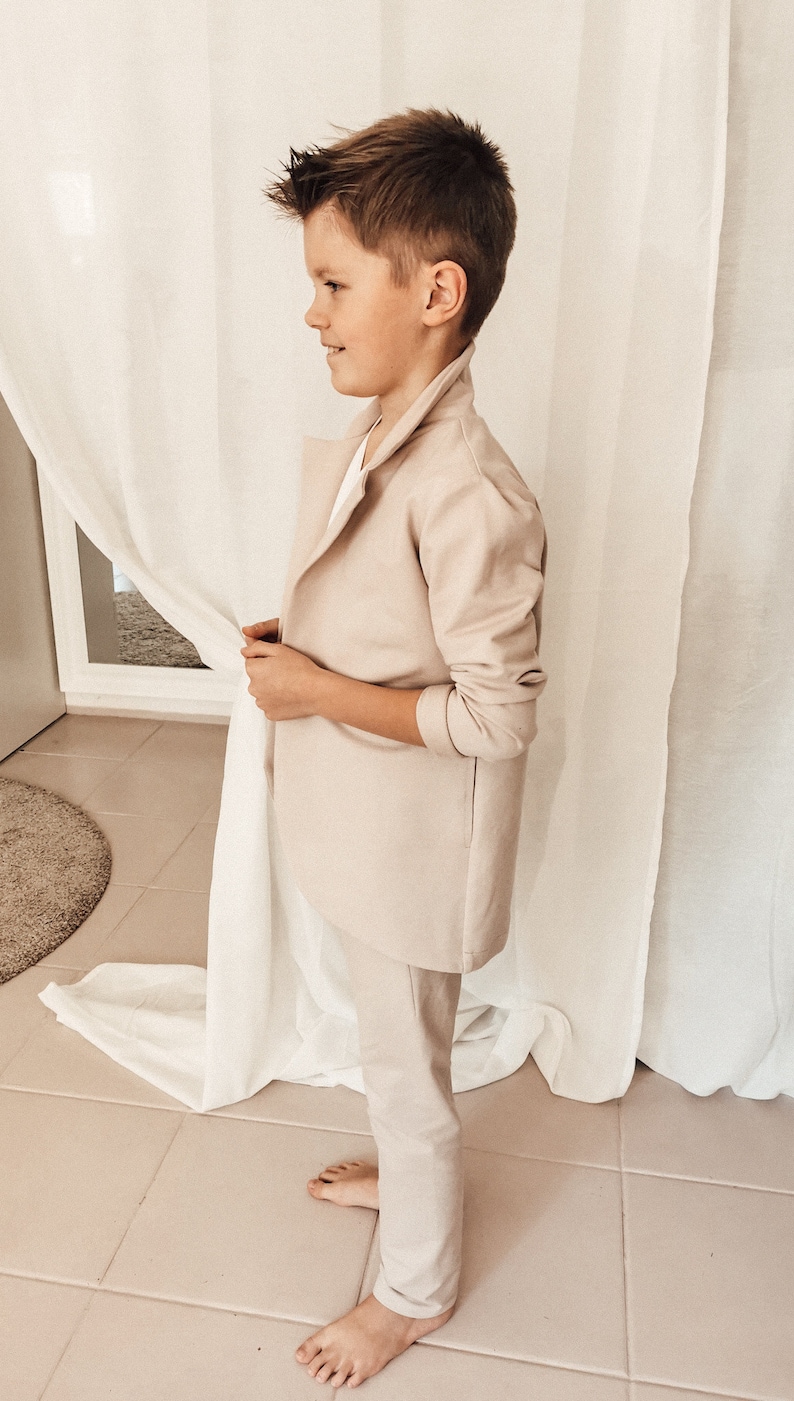 3-piece Beige Boys Suit First Communion Boy Outfit Jacket | Etsy