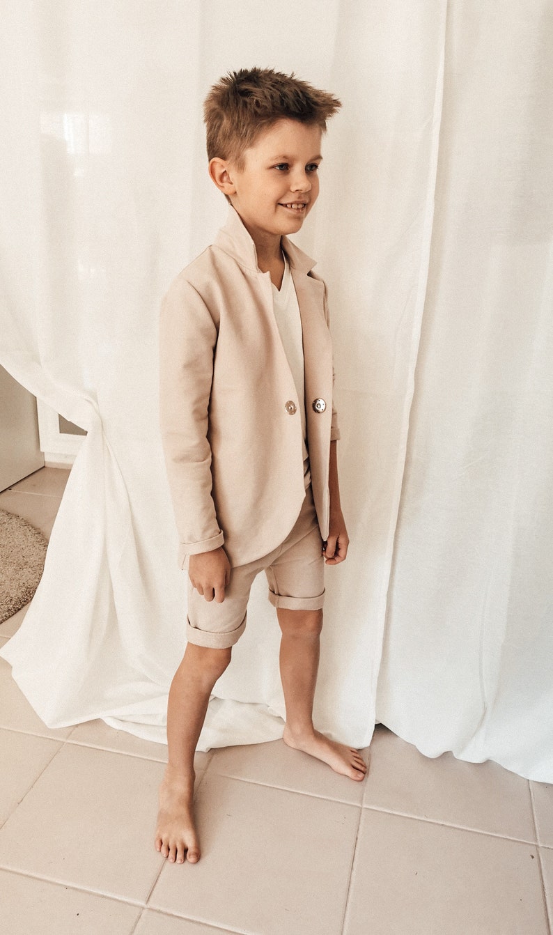 Beige First Communion Suit Boy Wedding Suit - Etsy