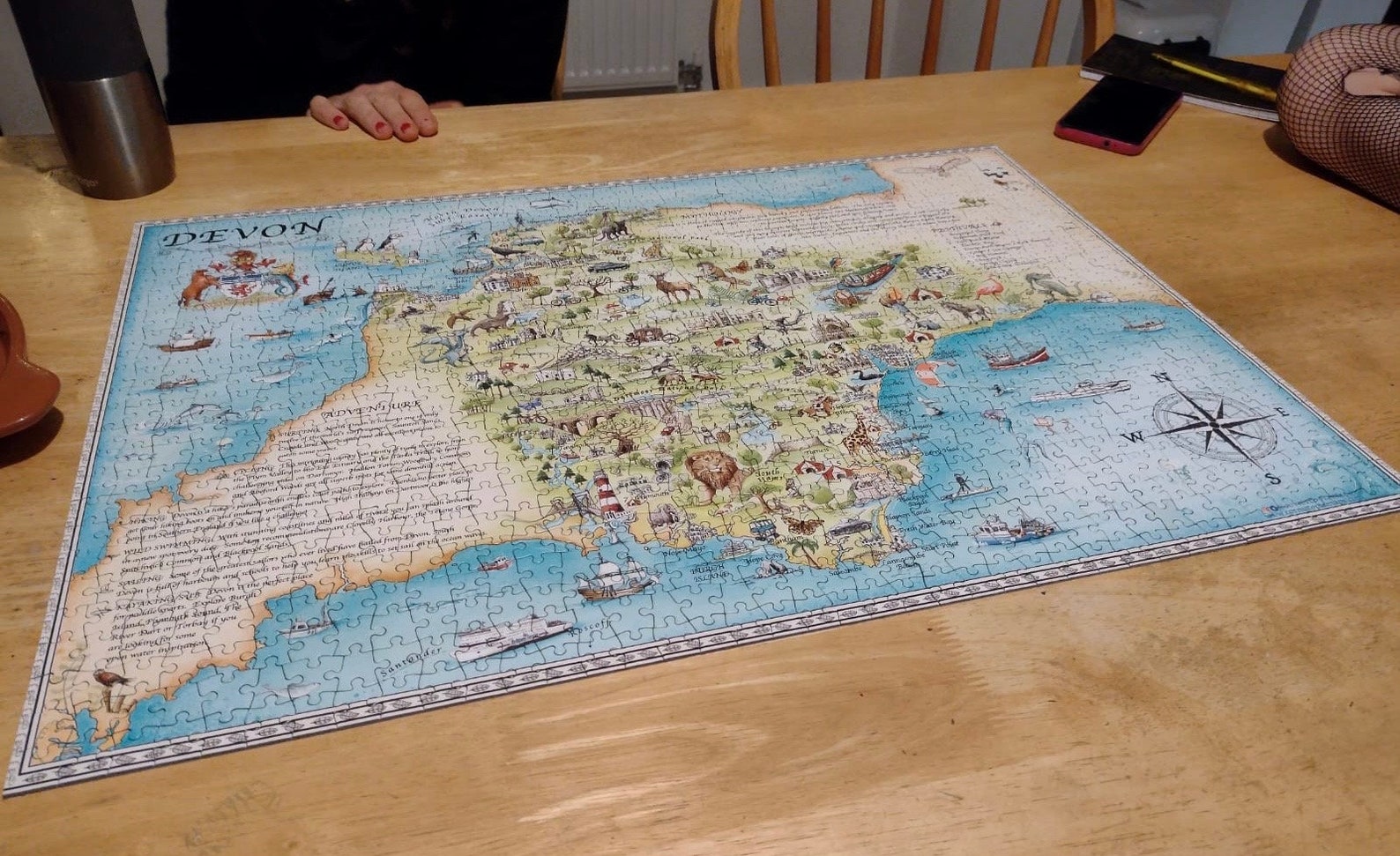 Map of Devon Jigsaw 1,000 Pieces - Etsy