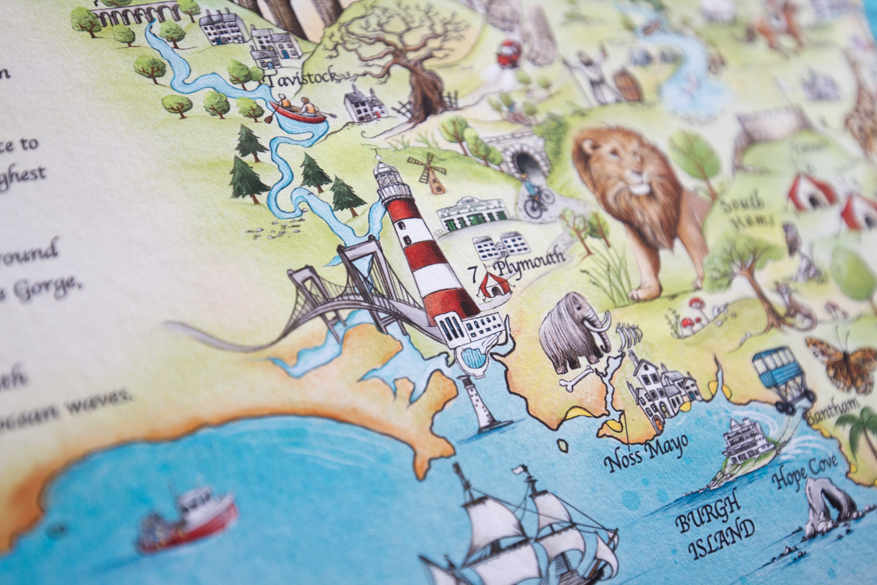 Map of Devon - Etsy UK