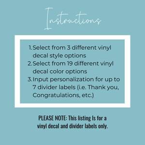 Greeting Card Box Labels, Custom Vinyl Labels, Greeting Card Organizer ...