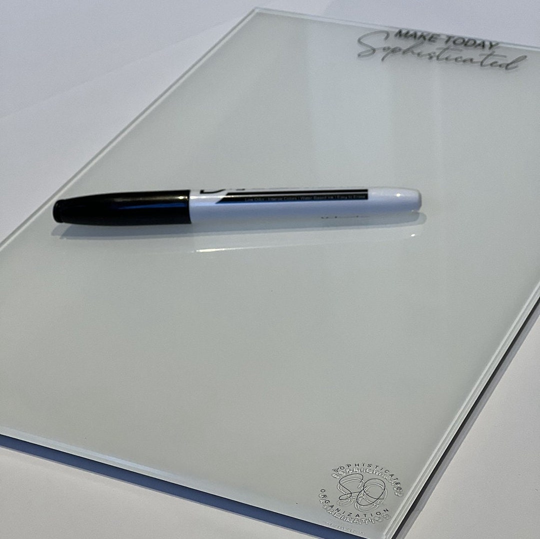 Desktop Glass Dry-erase Board, White Board to Do List, Dry Erase ...