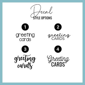 Greeting Card Box Labels, Custom Vinyl Labels, Greeting Card Organizer ...