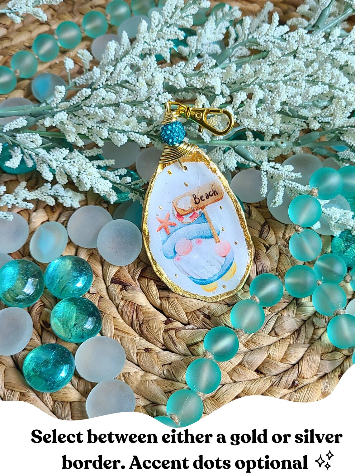 Oyster Shell Accessory, Sea Gnome, Gnome Art, Gnome Gift, Beach Gnome ...