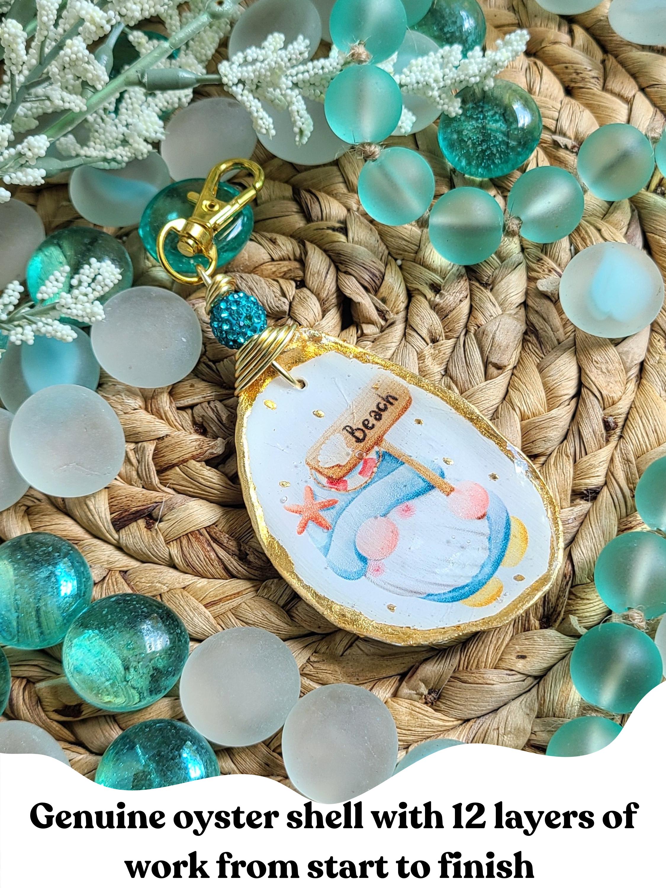 Oyster Shell Accessory, Sea Gnome, Gnome Art, Gnome Gift, Beach Gnome ...