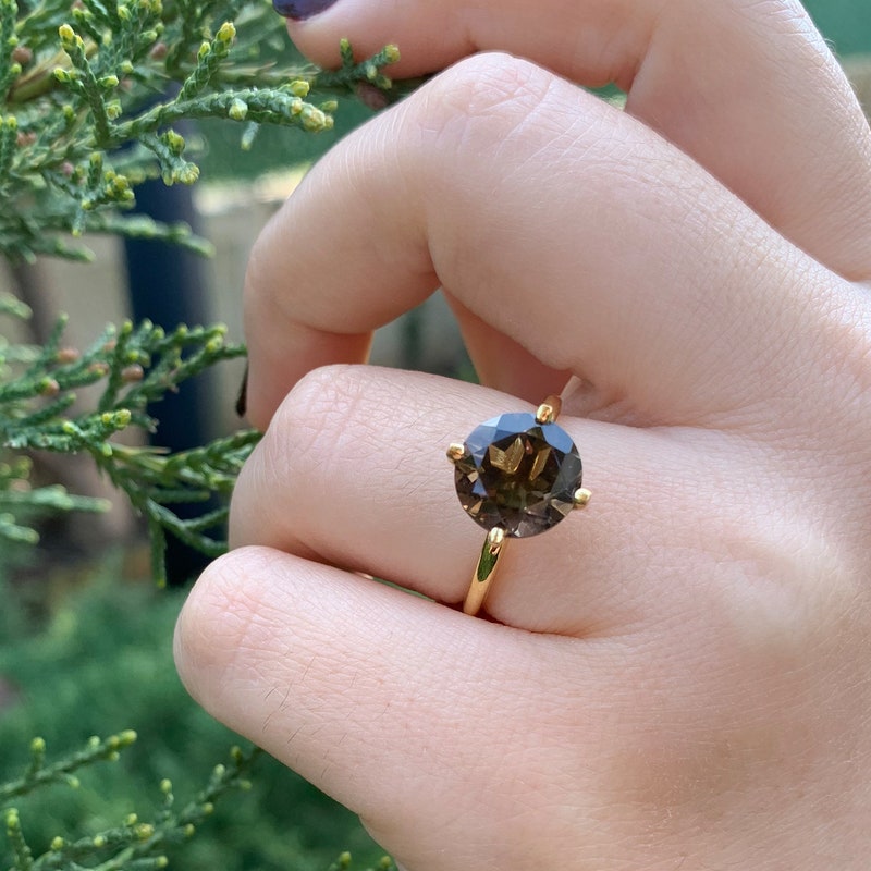 Smokey Topaz Ring - Etsy