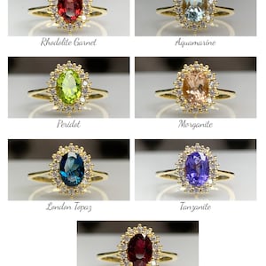 Vintage Orange Sapphire Ring, Classic Cluster Ring, Halo Diamond or ...