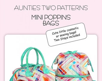 Aunties Two Patterns Mini Poppins Bag STAYS ONLY | Etsy
