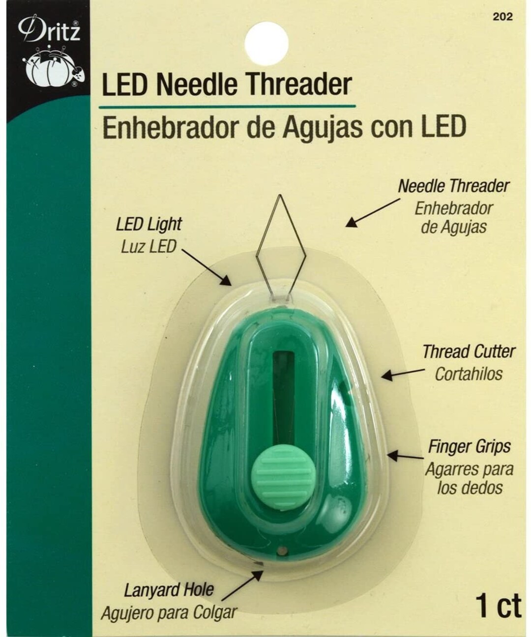 Dritz Needle Threader With LED Light - Etsy