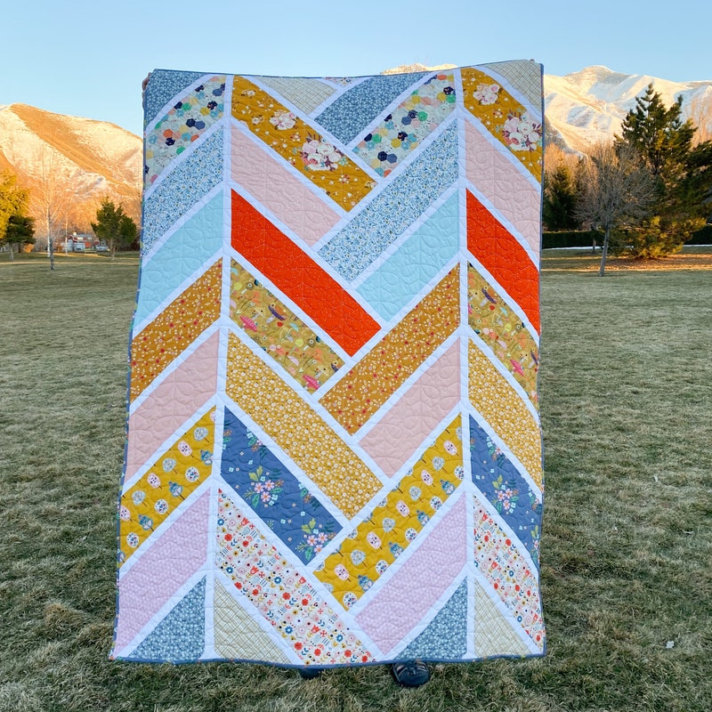 Herringbone Quilt - Etsy
