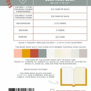 Book Nook Quilt Pattern by Pen and Paper Patterns (physical Copy) - Etsy