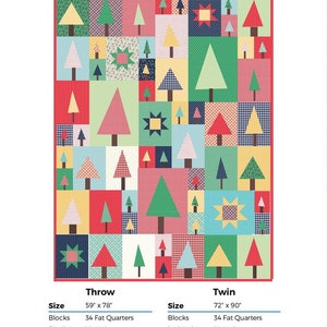 Pine Hollow Patchwork Forest Quilt Pattern by Amy Smart (physical Copy) - Etsy