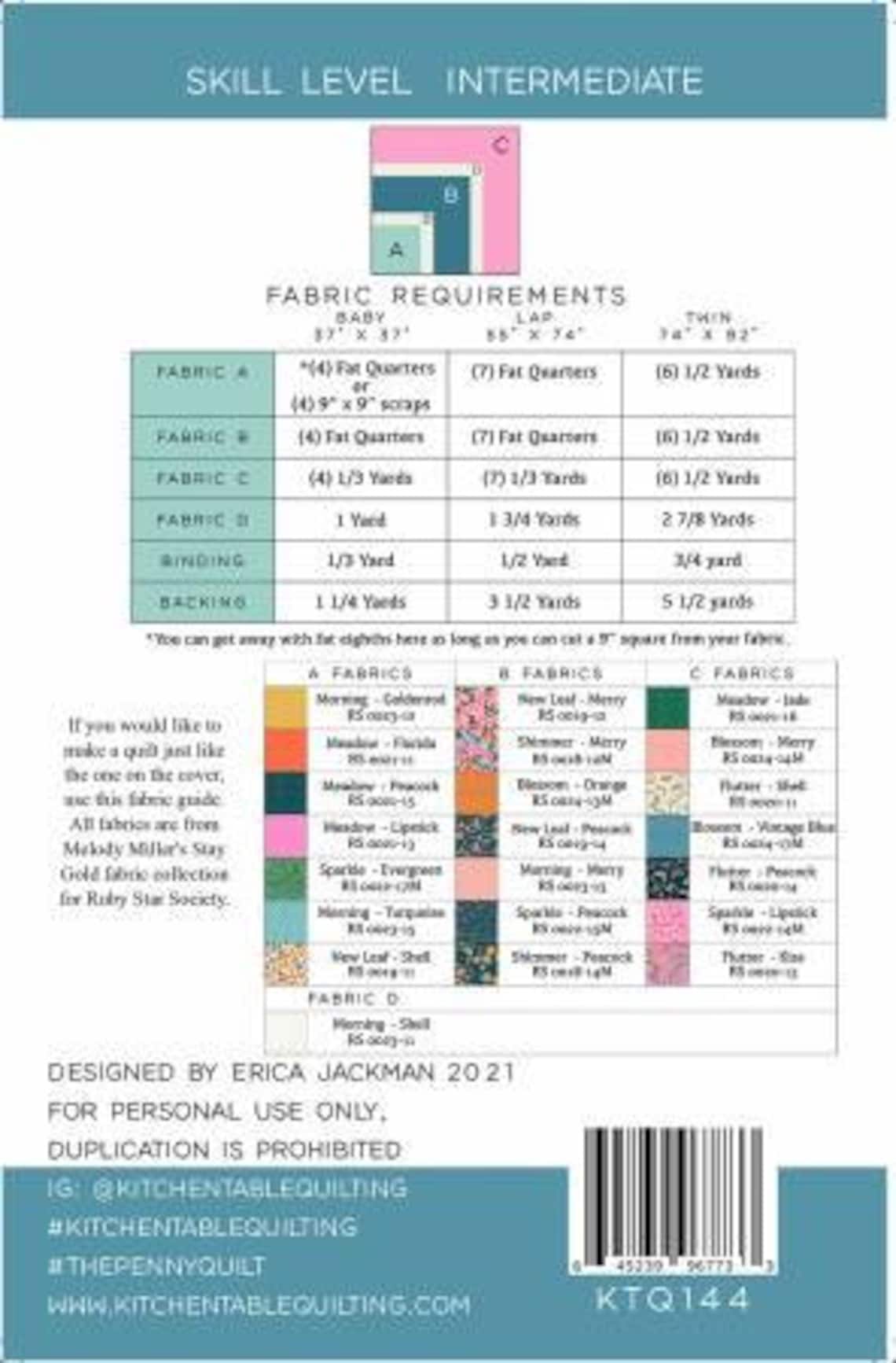 The Penny Quilt Pattern by Kitchen Table Quilting (physical Copy) - Etsy