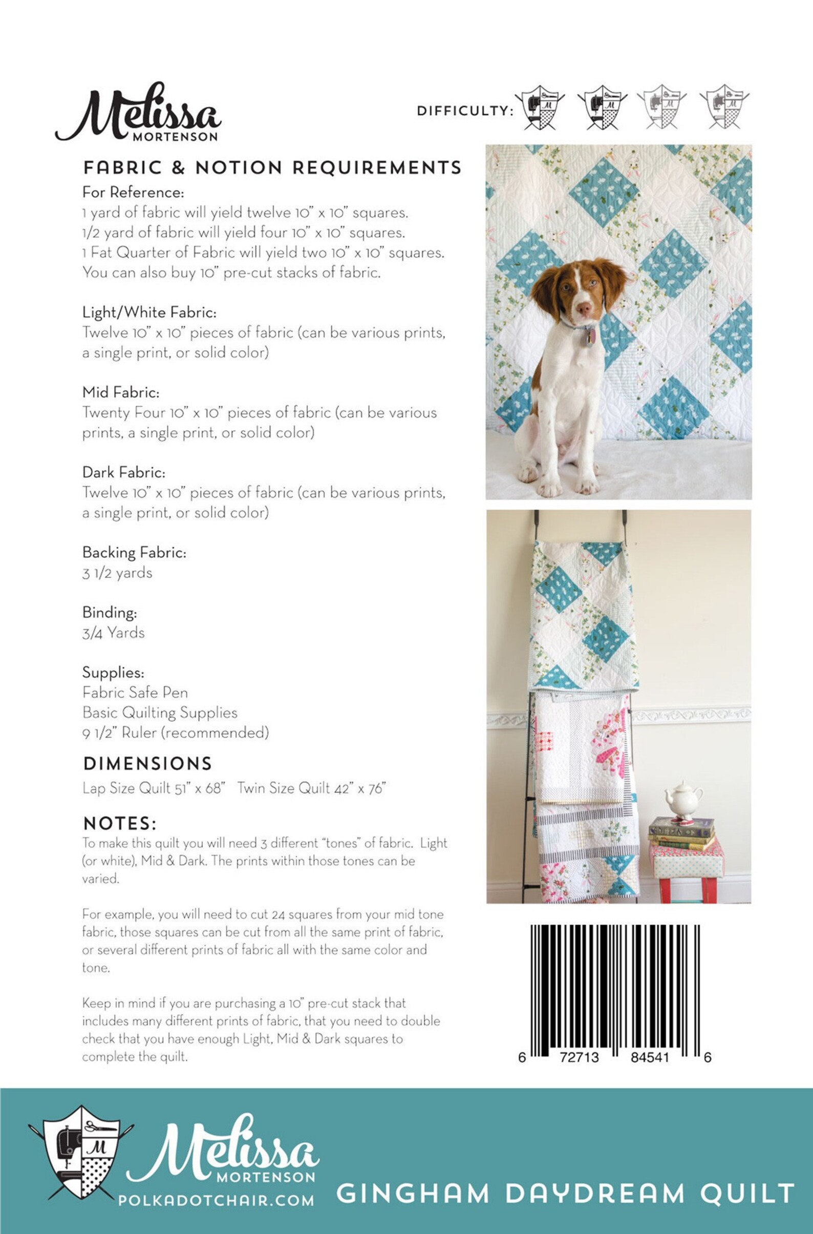 Gingham Daydream Quilt Pattern by Melissa Mortenson for the | Etsy