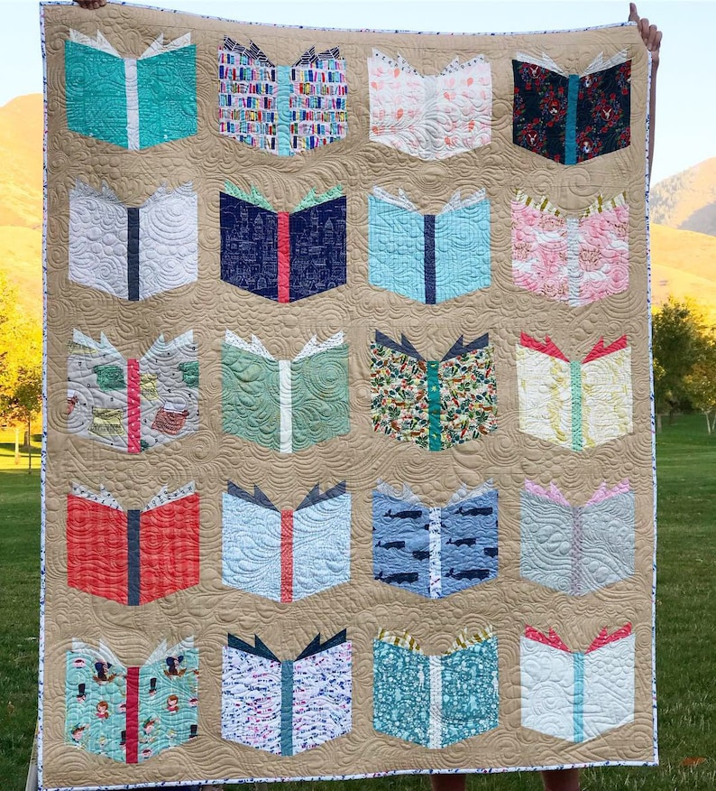 Book Nerd Quilt Pattern by Angela Pingel physical Copy | Etsy