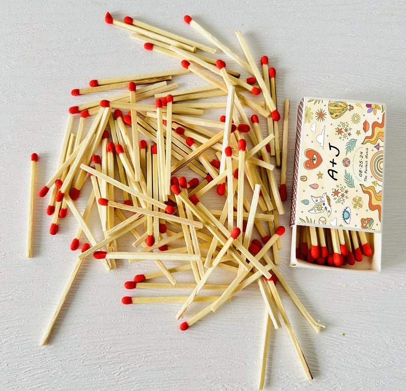 Custom Match Boxes, BULK Wedding Matches SET OF 50, Personalized ...