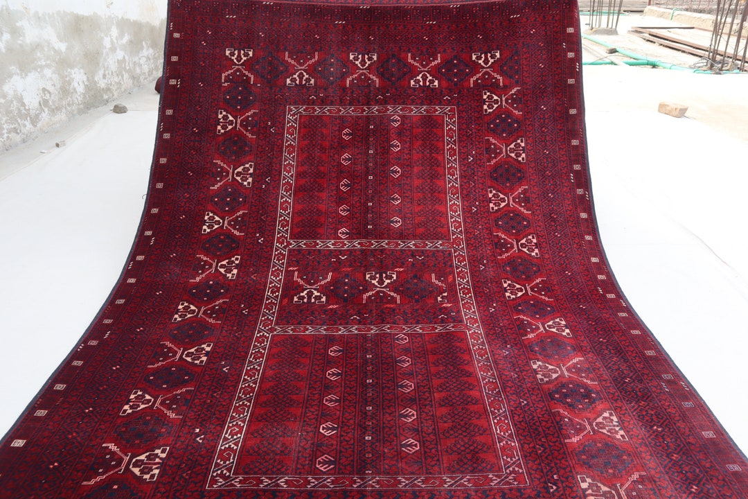 1920s Antique Turkmen Parda Rug 5x8 Ft Vintage Low Pile Faded ...