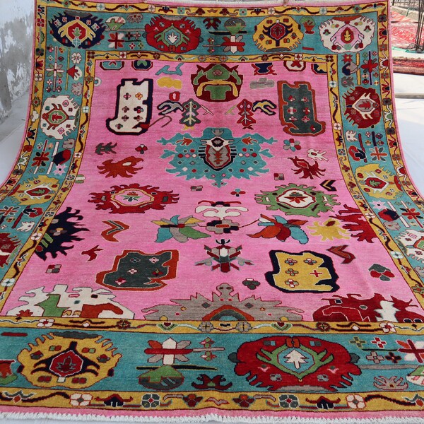 Pink Oushak Rug - Etsy