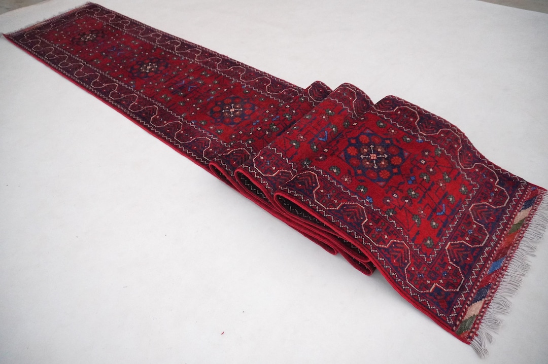2x20 Long Runner Rug, Afghan Handmade Wool Rug, Top Quality Turkmen ...