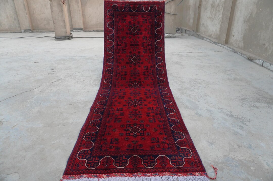 9 Ft Runner Rug, 2'9x8'5 Ft Khal Muhammadi Bukhara Rug, Handmade Wool ...
