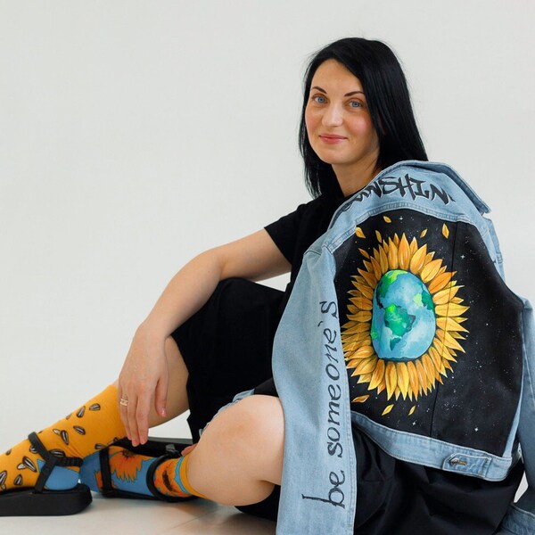 Custom Painted Bomber Jacket - Etsy