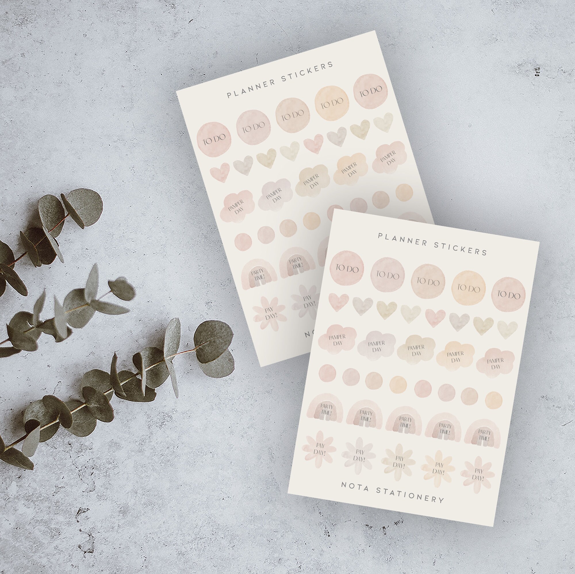 Planner & Diary Stickers Pack of 2 Sticker Sheets Scrapbooking ...